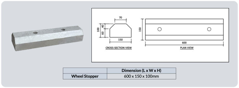 Concrete Wheel Stopper - LTH Group Holdings Sdn Bhd